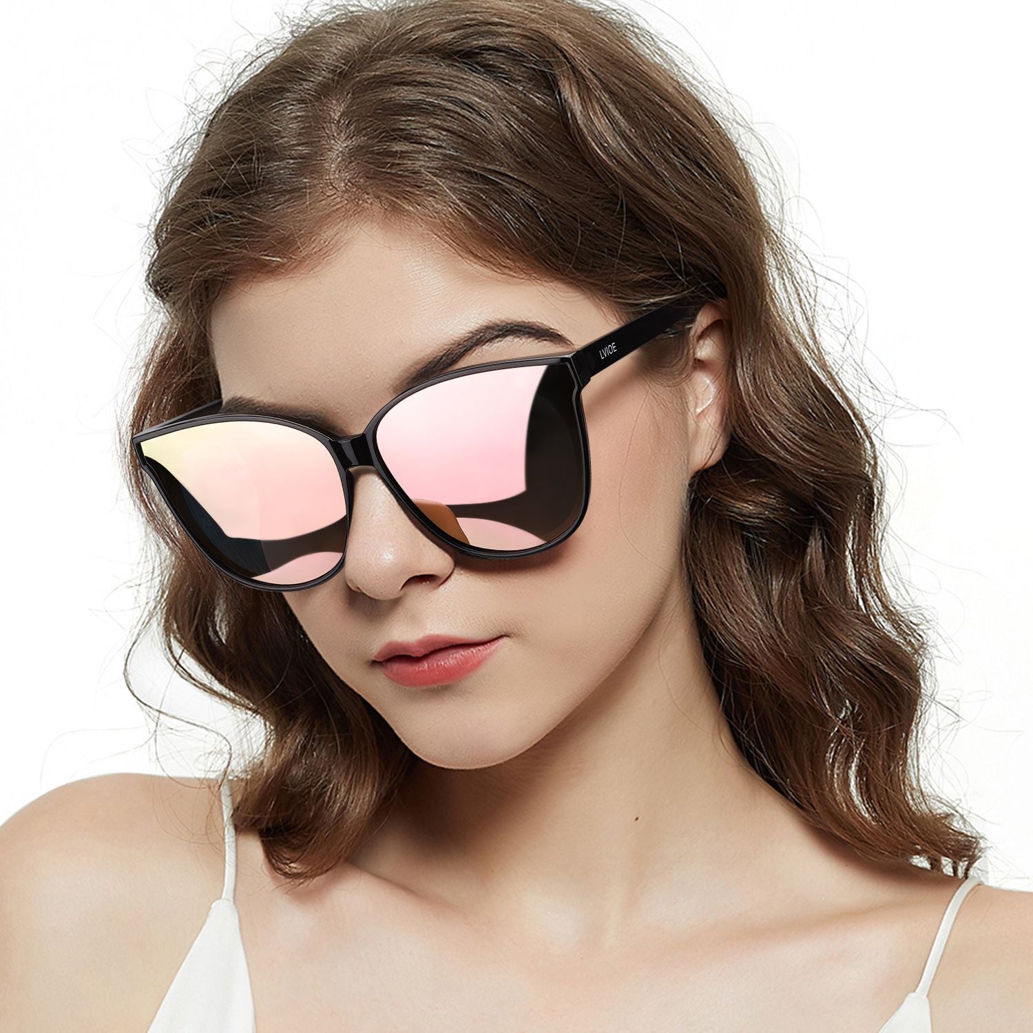 LVIOE Women's Oversized Cat Eye Polarized Sunglasses Recommended LVIOE Women's Oversized Cat Eye Polarized Sunglasses Recommended